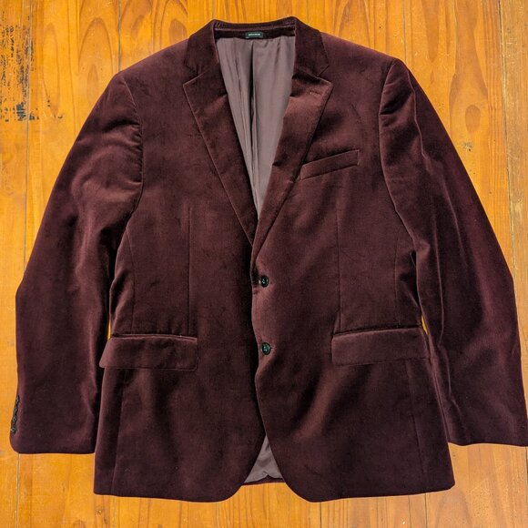 jf j.ferrar | Suits & Blazers | Mens Jf Jferrar Red Velvet Coat Size ...